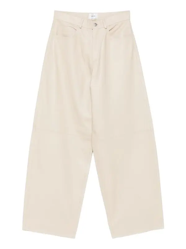 HAIKURE Bethany Leather Trousers - Ivory