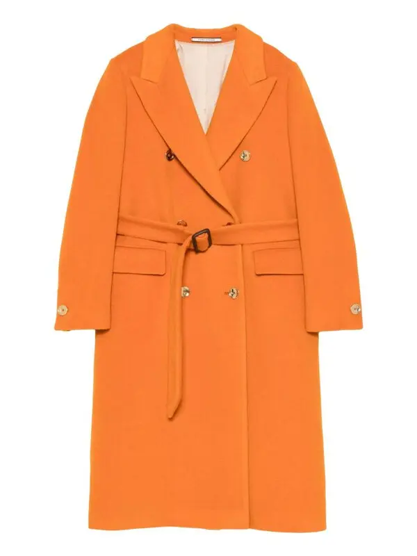 Tagliatore Wool Double-breasted Coat - Orange