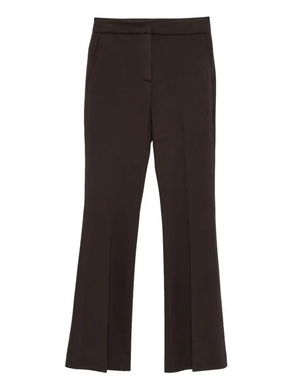 VIA MASINI 80 Straight Trousers - Brown