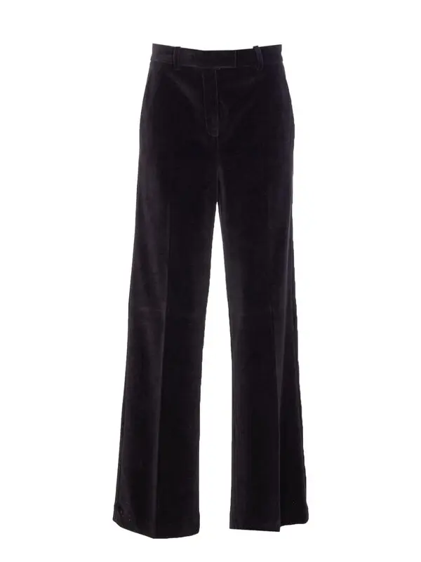 CIRCOLO 1901 Cotton Wide Leg Trousers - Black