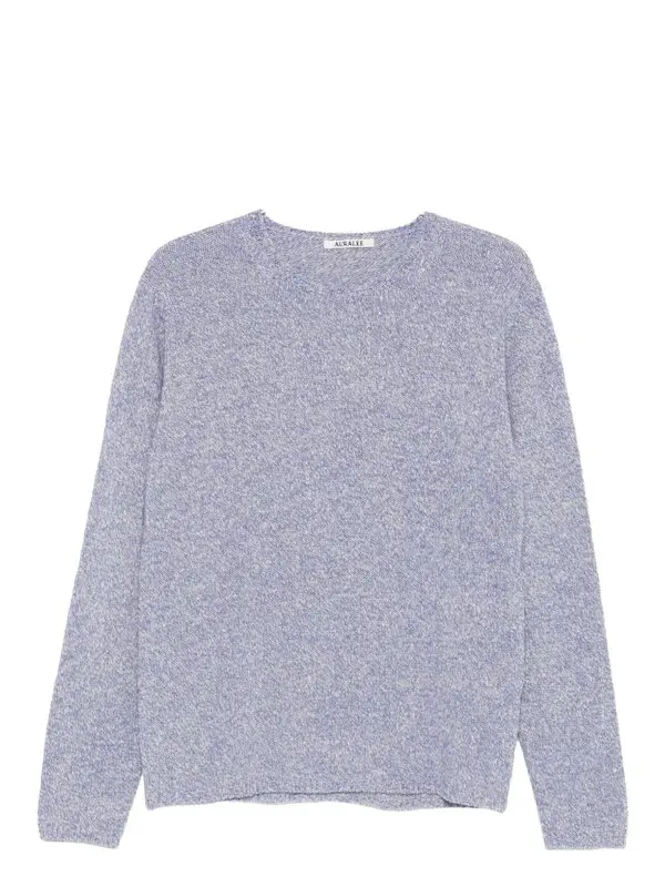 Auralee Wool And Cotton Crewneck Jumper - Lilac