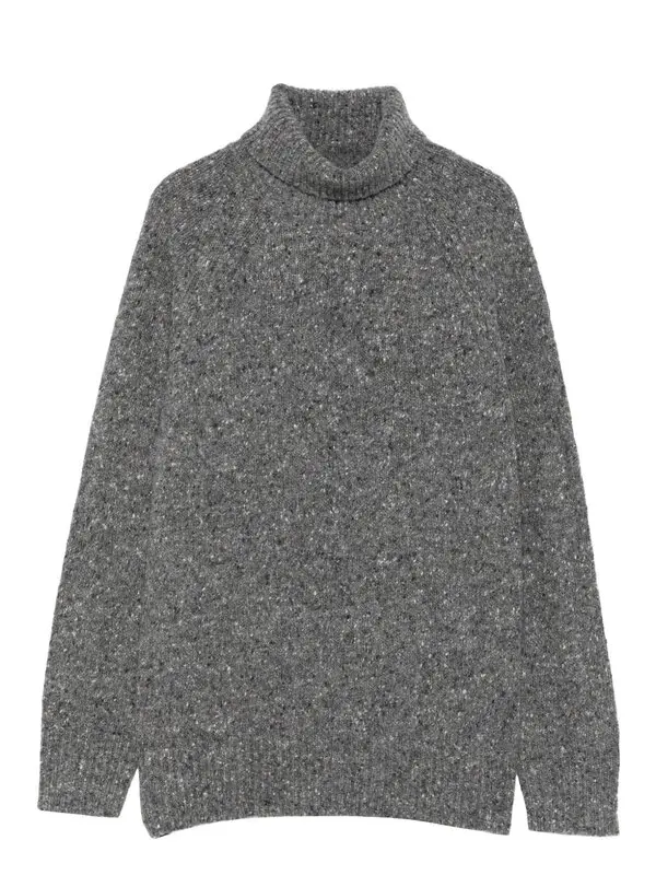BEYOU Wool Turtleneck Sweater - Grey