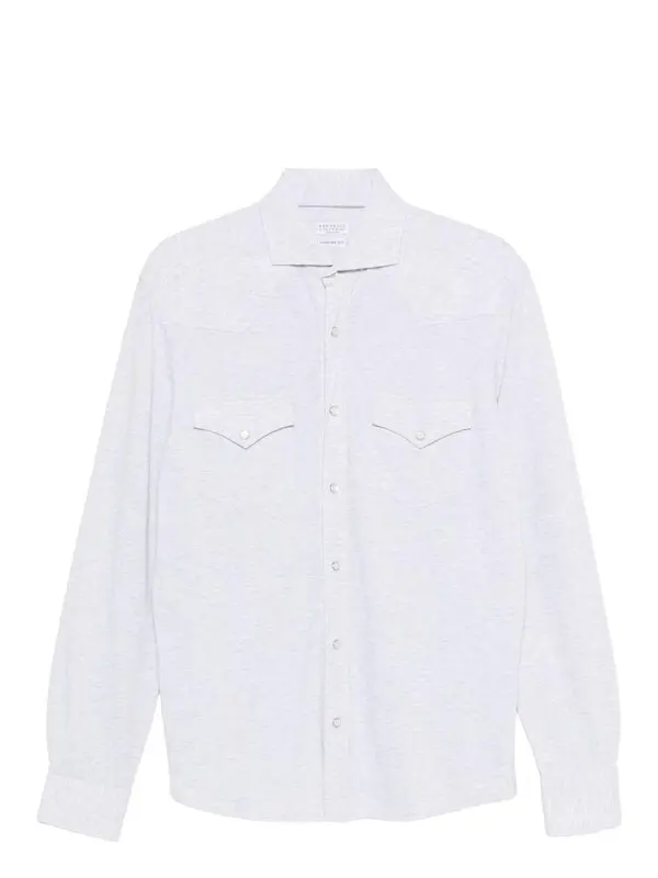 Brunello Cucinelli Cotton Shirt - Light Grey