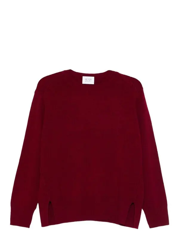 BEYOU Cashmere Crewneck Sweater - Bordeaux