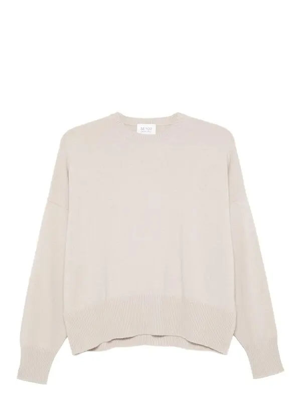 BEYOU Cashmere Crewneck Pullover - Beige