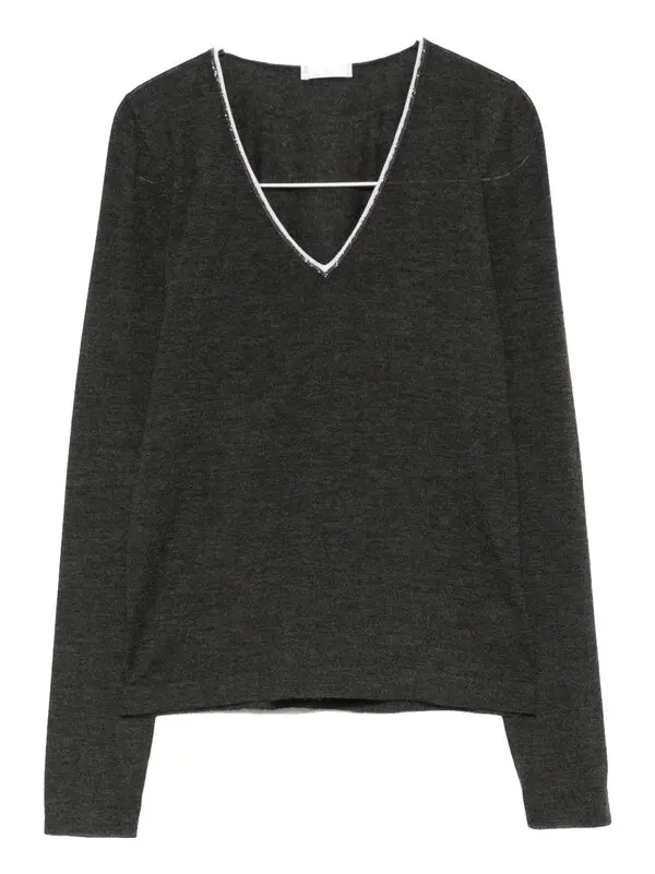 Brunello Cucinelli V-neck Sweater - Grey