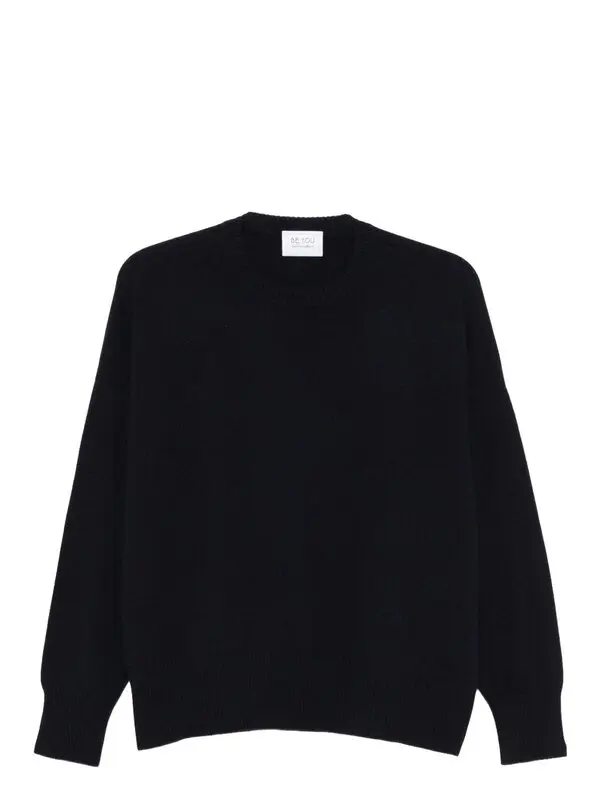 BEYOU Cashmere Crewneck Sweater - Blue