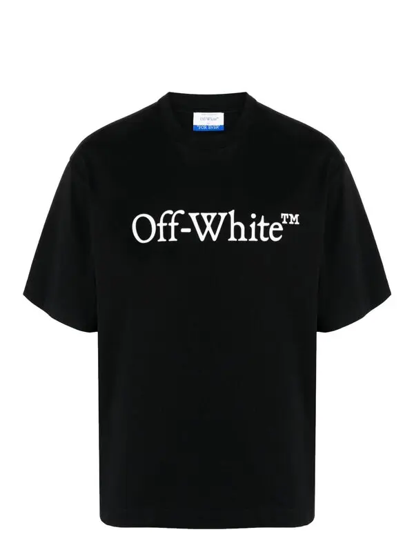 Off White Big Bookish Cotton T Shirt - Black