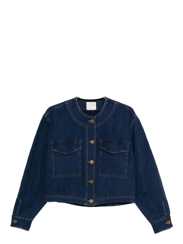 FORTE_FORTE Denim Cotton Overshirt - Blue