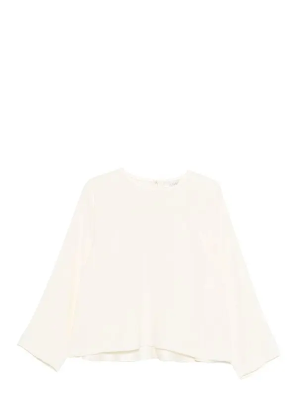 FORTE_FORTE Satin Blouse - Ivory