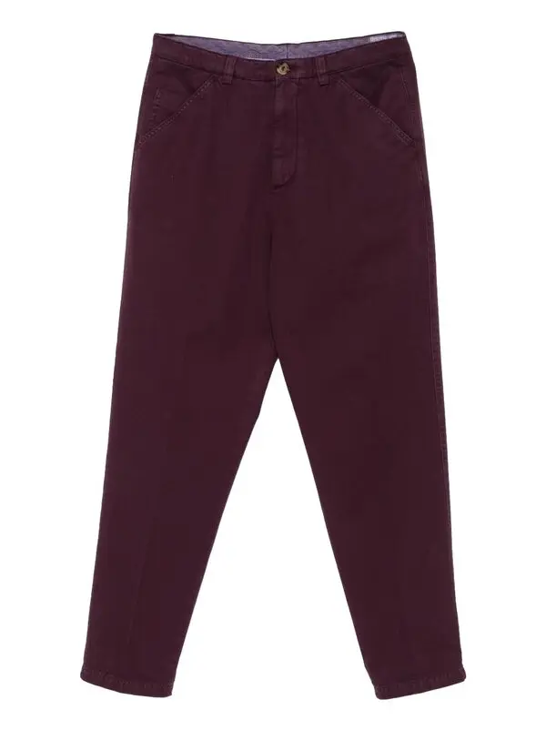 Brunello Cucinelli Cotton Trousers - Purple