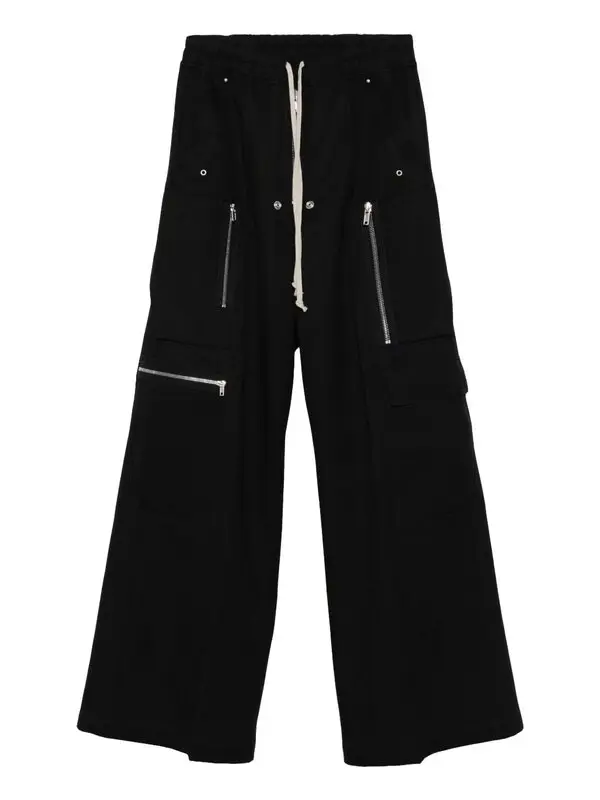 Rick Owens Wool Cargo Trousers - Black