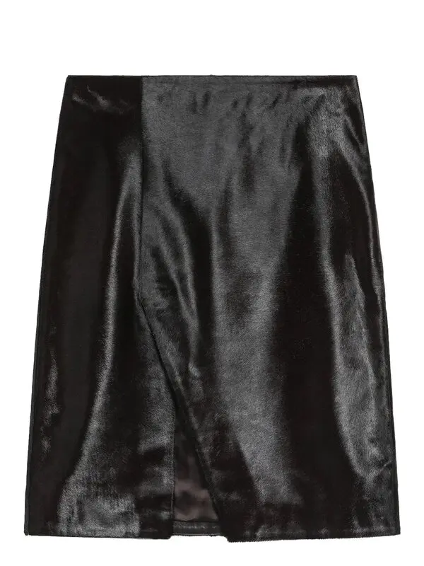 LOULOU STUDIO Myra Pony-effect Leather Skirt - Brown