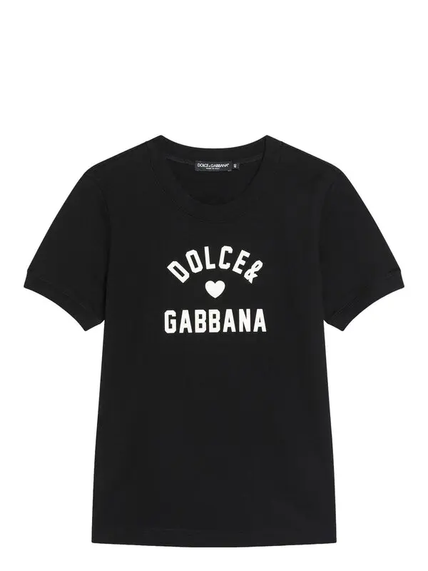 Dolce & Gabbana Cotton Logo T-shirt - Black