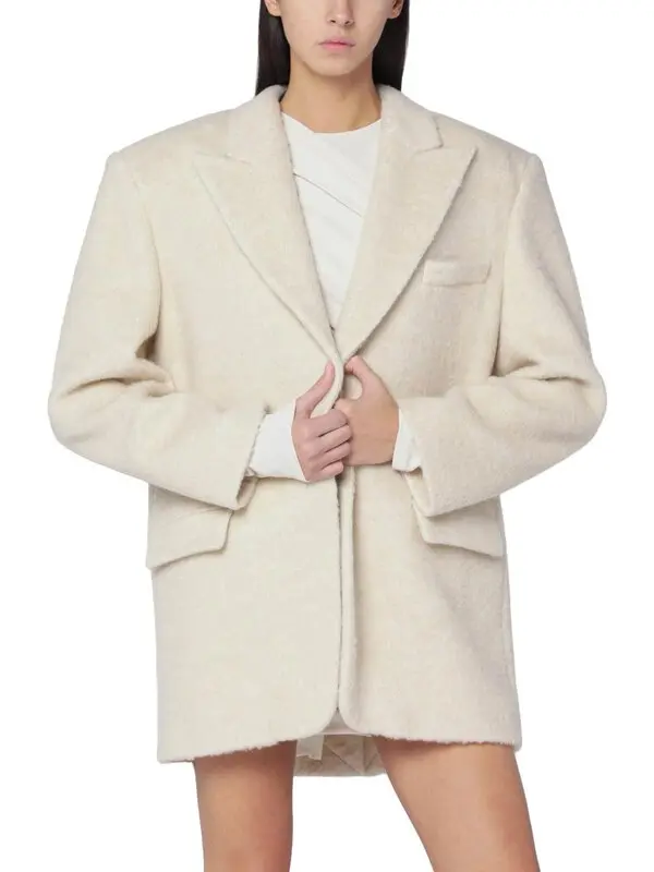 Andamane Oversized Wool-blend Jacket - White