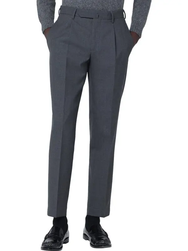 SANTANIELLO Wool Trousers - Grey