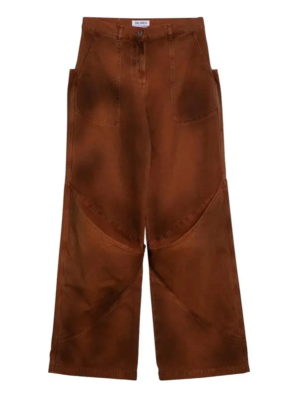 Attico Shaded Baggy Jeans - Brown