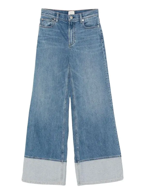 Alice + Olivia Wilson Wide Leg Denim Jeans - Clear Blue