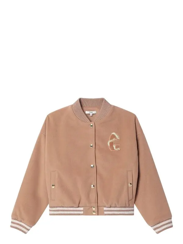 Chloé Wool-blend Bomber Jacket - Beige