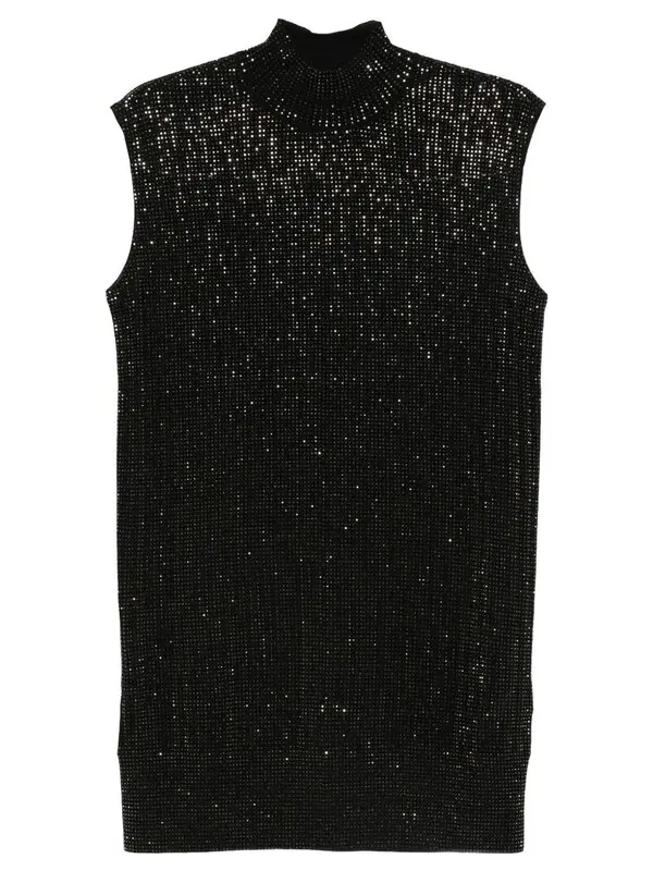 Emporio Armani Wool Blend Mini Dress - Black