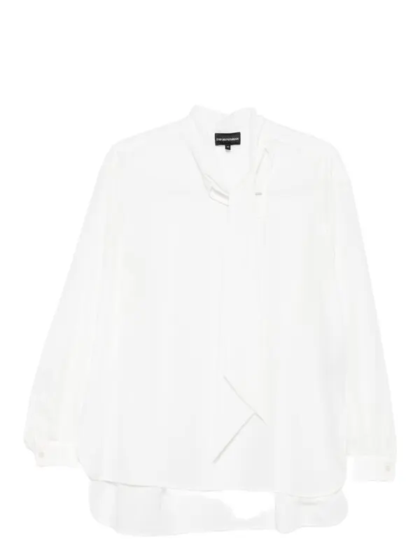Emporio Armani Bow Tie Blouse - White