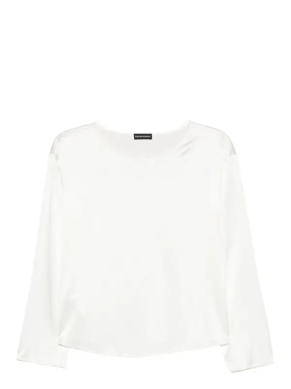 Emporio Armani Silk-blend Top - White