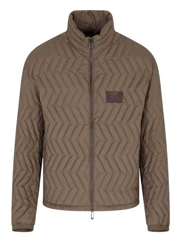 Emporio Armani Quilted Down Jacket - Beige