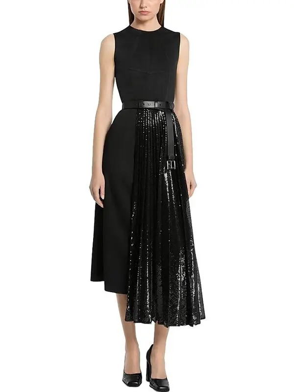Michael Kors Embellished Satin Dress - Black