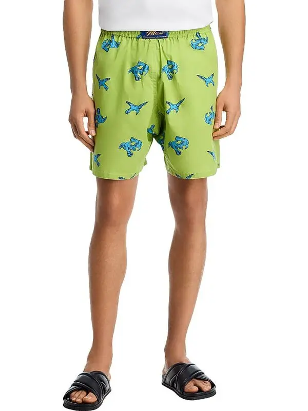 Marni Poplin Printed Shorts - Kiwi
