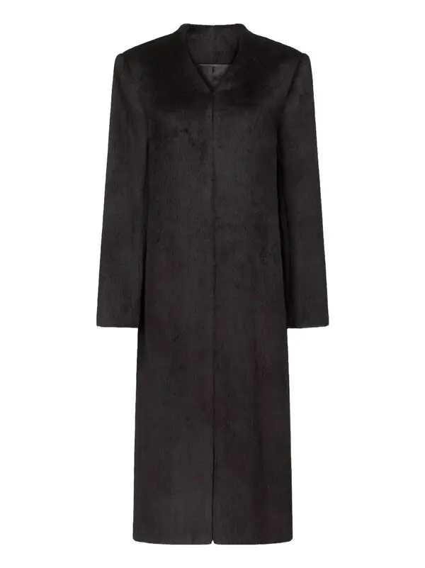Loulou De Saison Voss V-neck Coat - Black