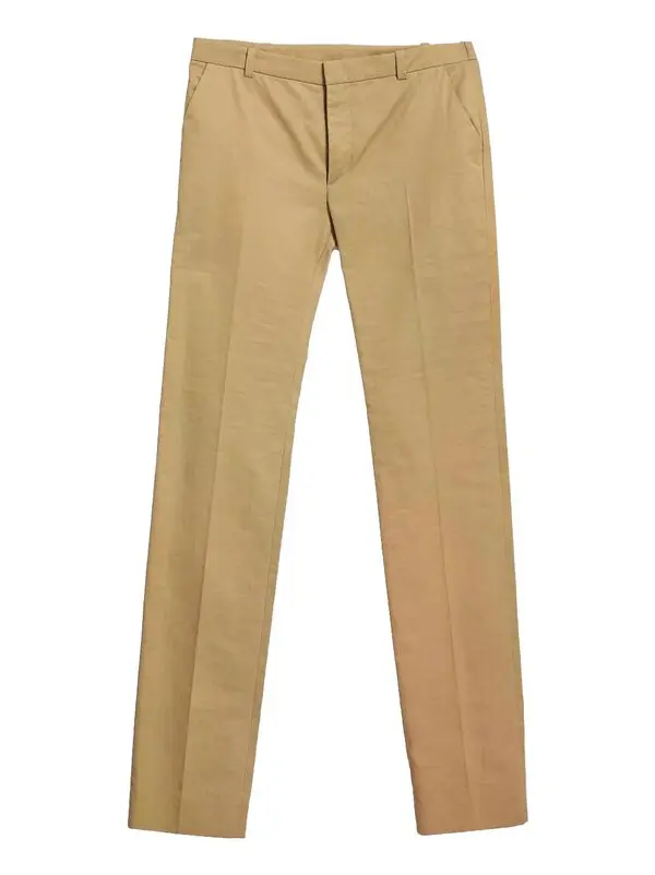 Balenciaga Pleated Cotton Trousers - Neutrals