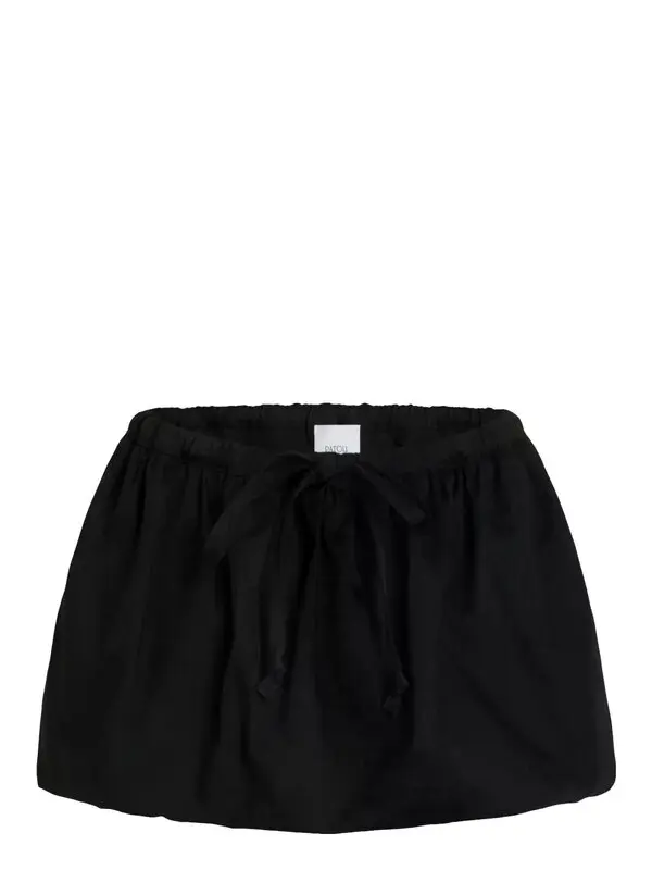 Patou Puffy Gabardine Mini Skirt - Black