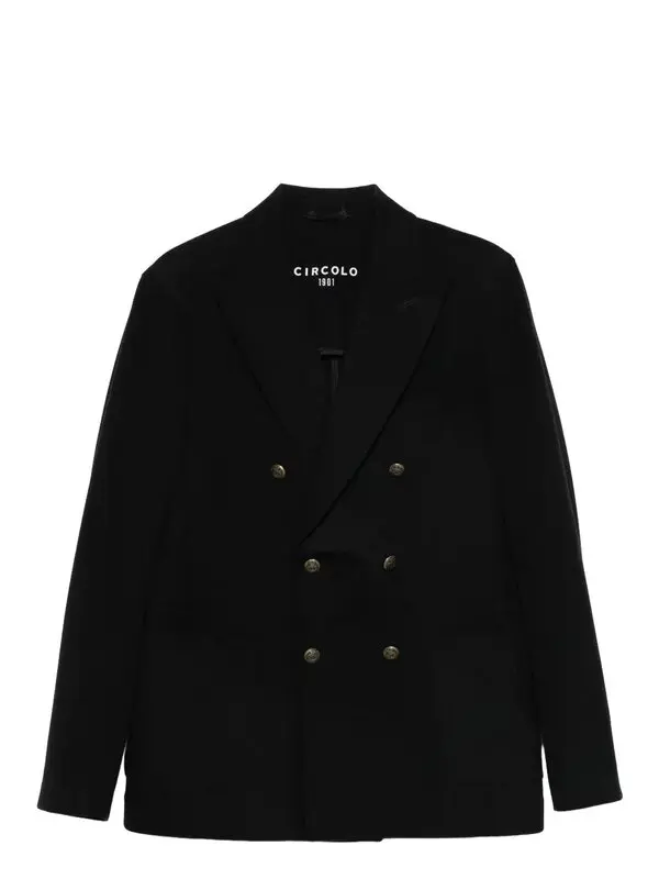 CIRCOLO 1901 Double-breasted Buttoned Jacket - Black