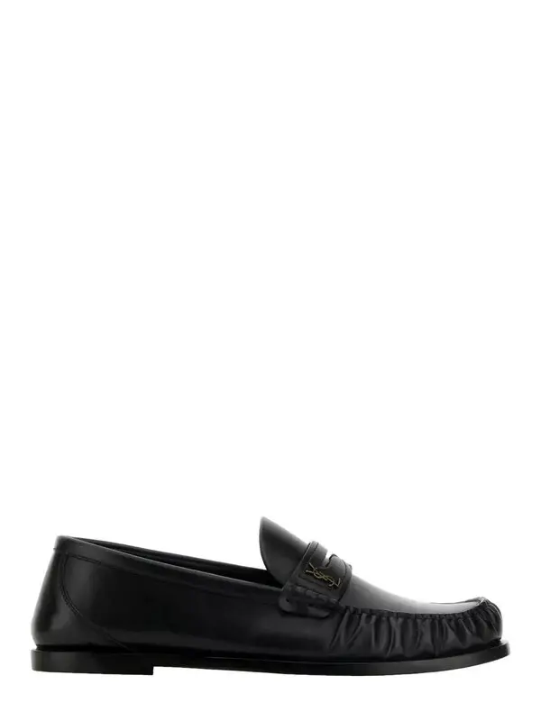 Saint Laurent Leather Loafers - Black