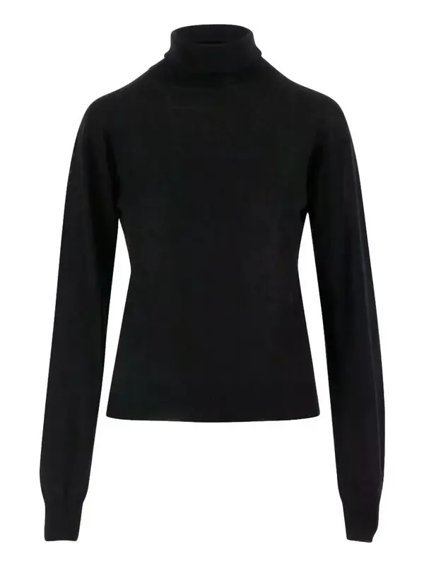 Saint Laurent High-neck Long-sleeve Sweater - Black
