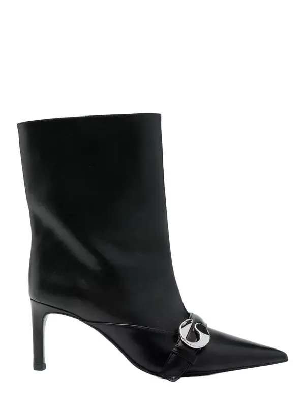 Coperni 70mm Buckle-fastening Pointed-toe Boots - Black
