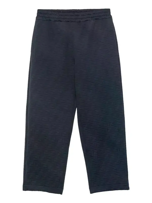 Fendi Ff-embossed Sweatpants - Blue