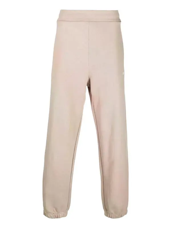 MSGM Logo-print Cotton Track Trousers - Neutrals
