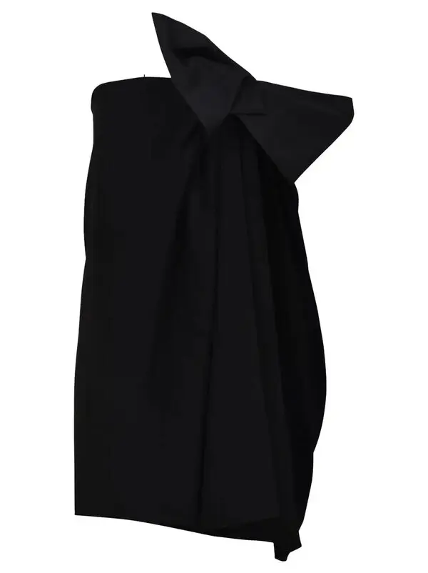 Saint Laurent Bow-detail Strapless Dress - Black