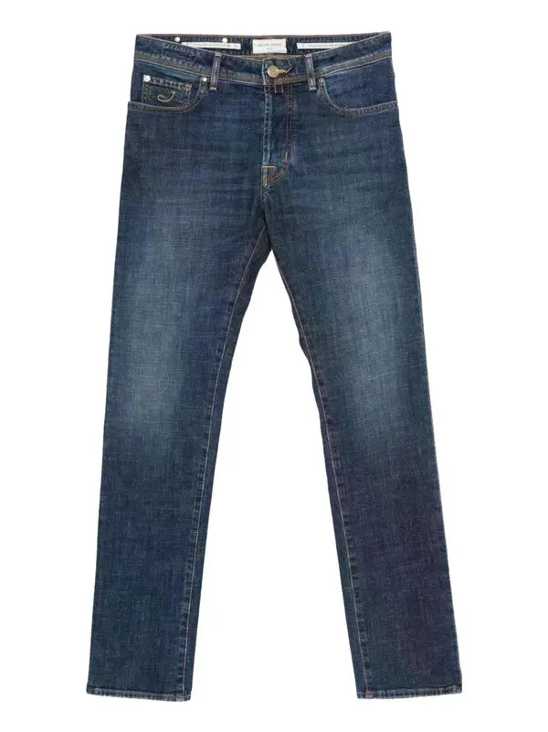 Jacob Cohen Faded-wash Straight Leg Jeans - Blue