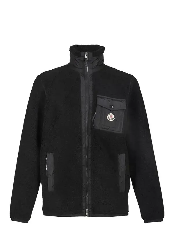 Moncler Paneled Logo-patch Jacket - Black