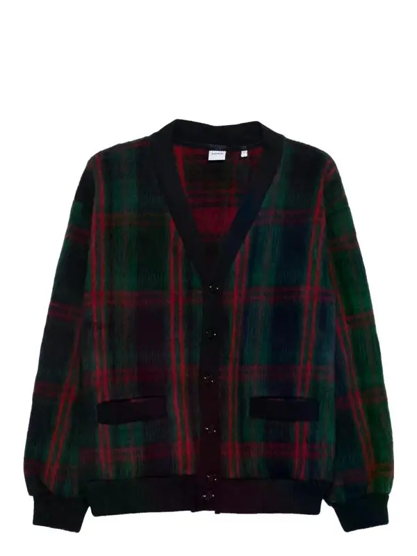 Aspesi Plaid Wool Cardigan - Green