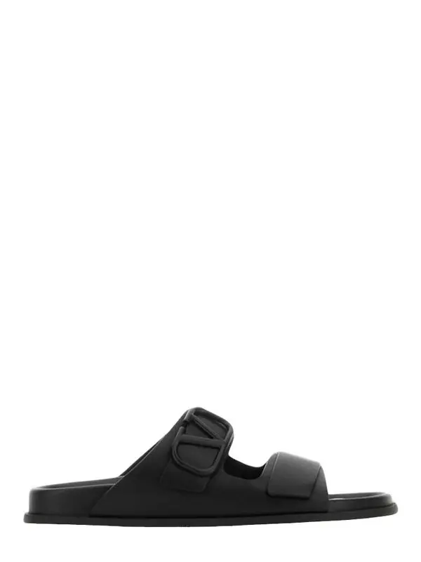 Valentino Garavani V Logo Signature Slippers - Black