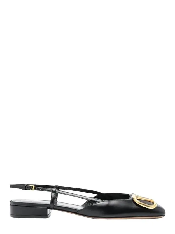 Valentino Garavani Vlogo Slingback Flats - Black