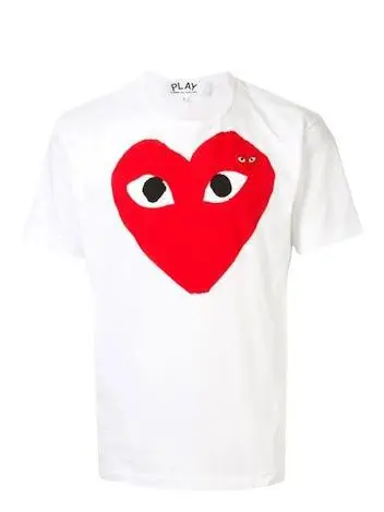 Play Comme Des Garcon Red Heart T-shirt P1t026 - White