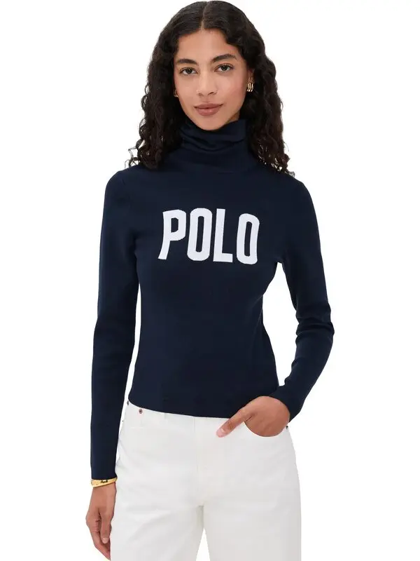 Ralph Lauren Logo Turtleneck - Concept Blue