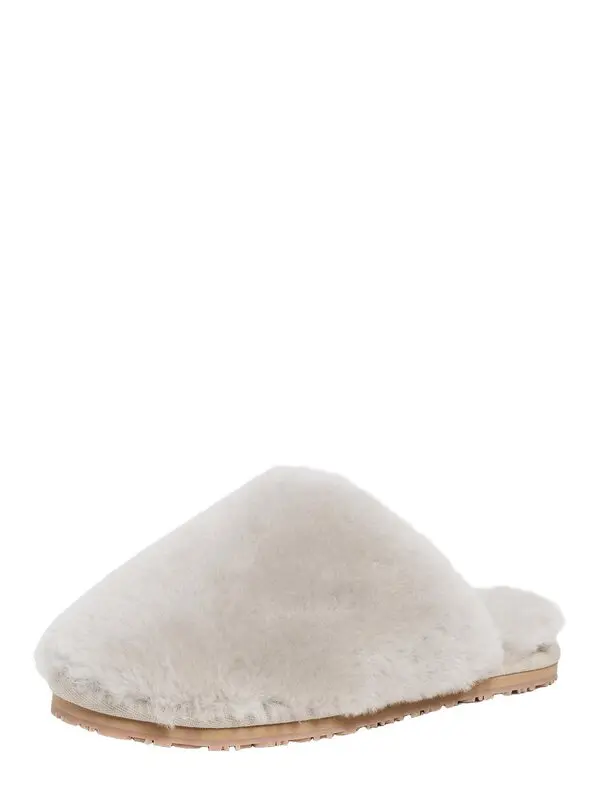 Mou Closed Toe Slippers - Light Grey