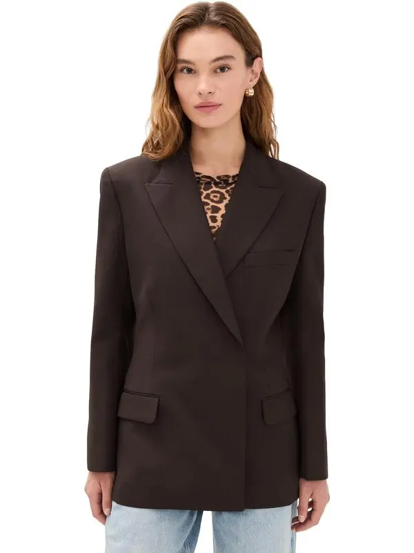 ANINE BING Aretha Blazer - Deep Brown