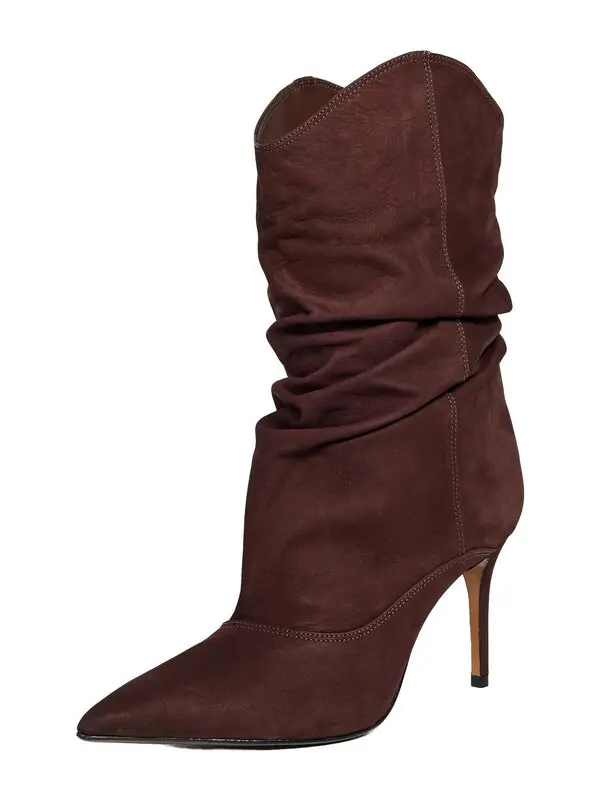 Schutz Maryana Slouch Boots - Root Brown