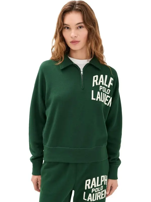 Ralph Lauren Half-zip Fleece Sweatshirt - Northwest Pine